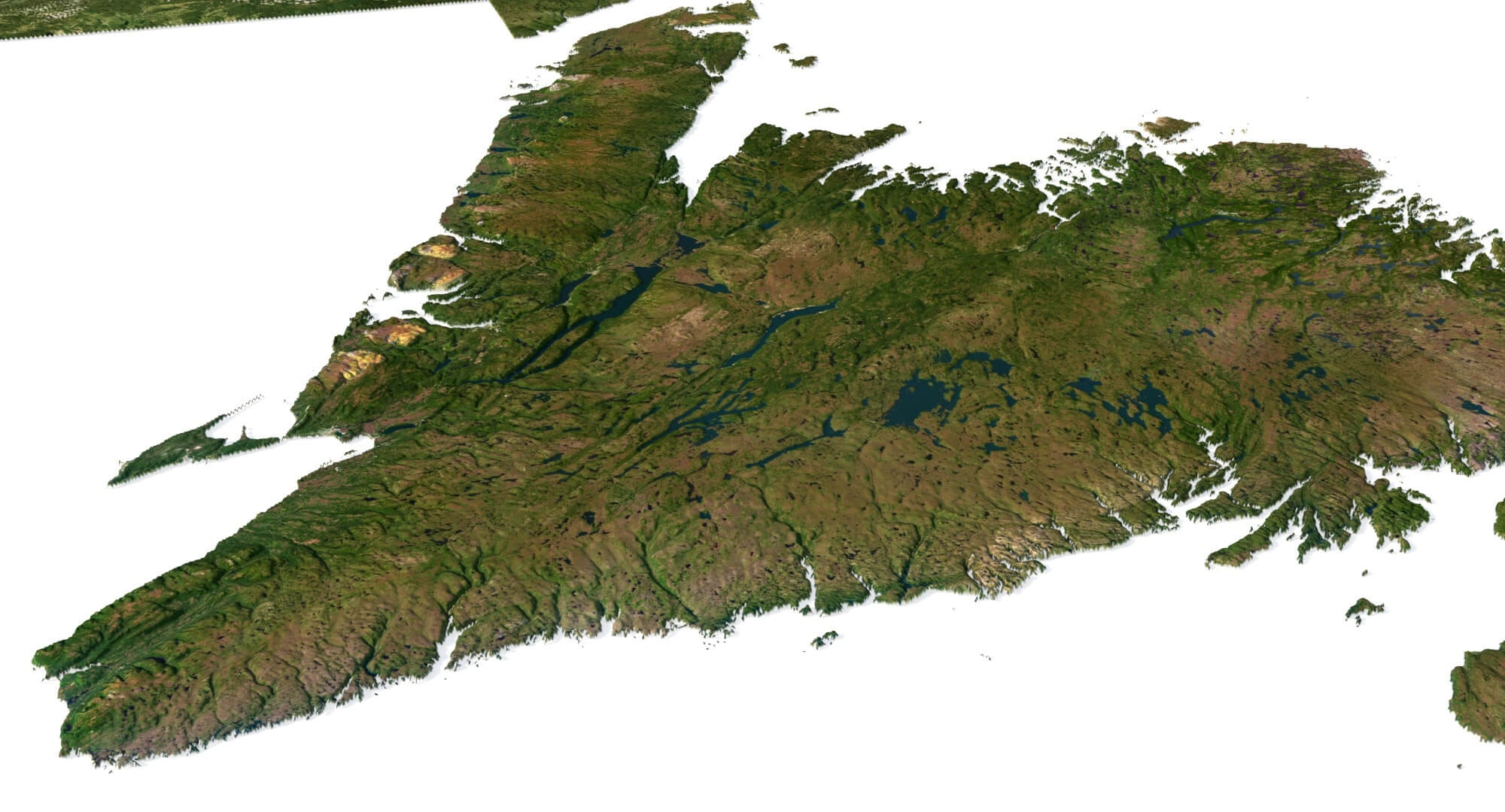 Newfoundland and Labrador Terrain 3D Map by Shustrik
