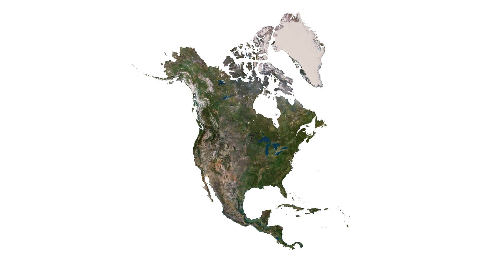 North America Terrain 3D Map by Shustrik