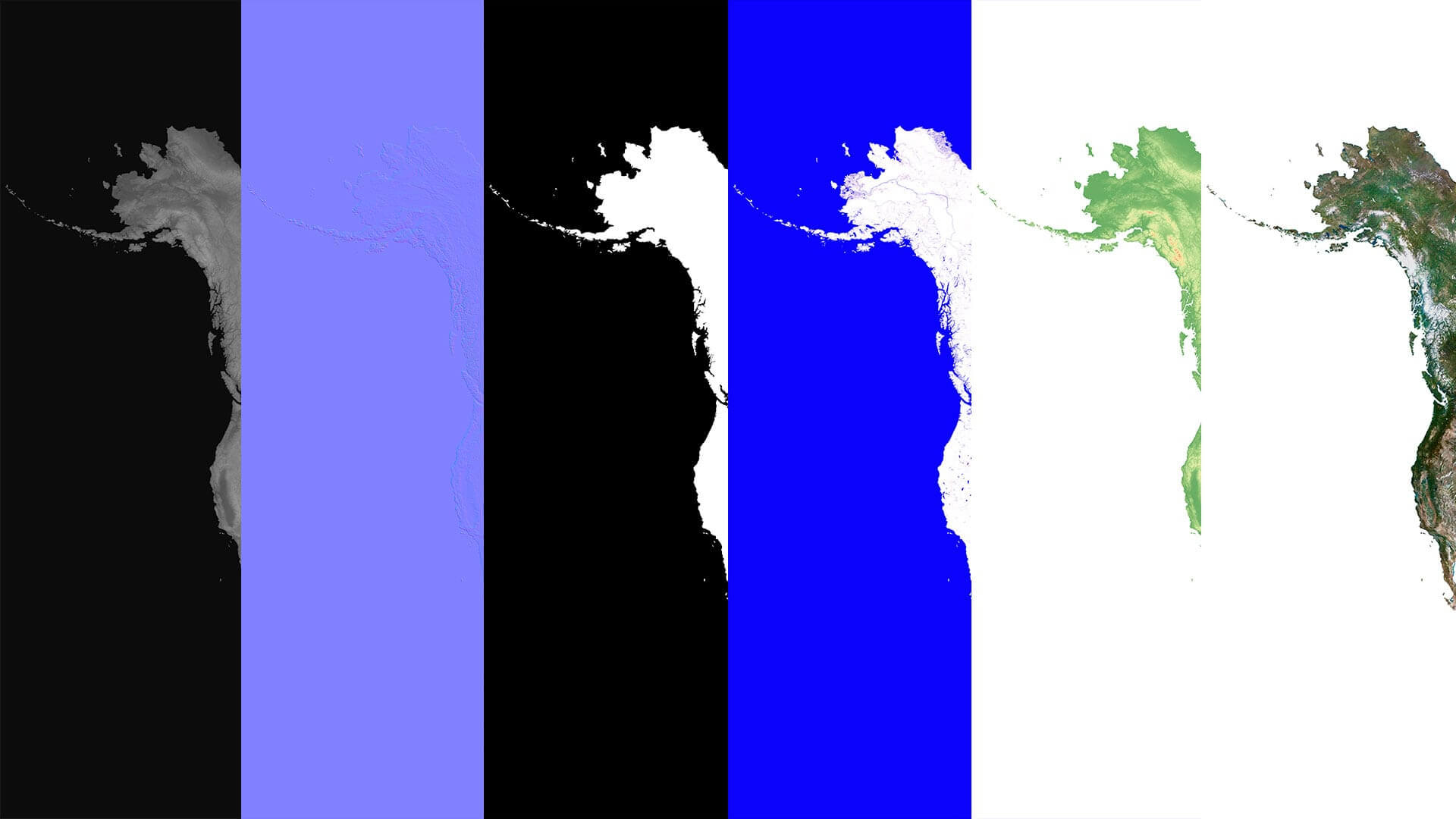 North America Terrain 3D Map by Shustrik