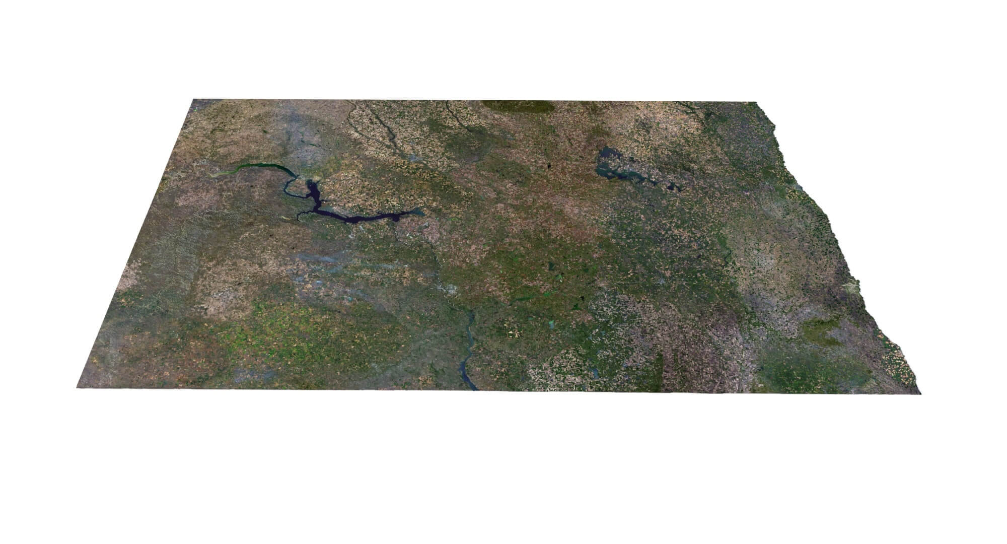 North Dakota State Terrain 3D Map by Shustrik