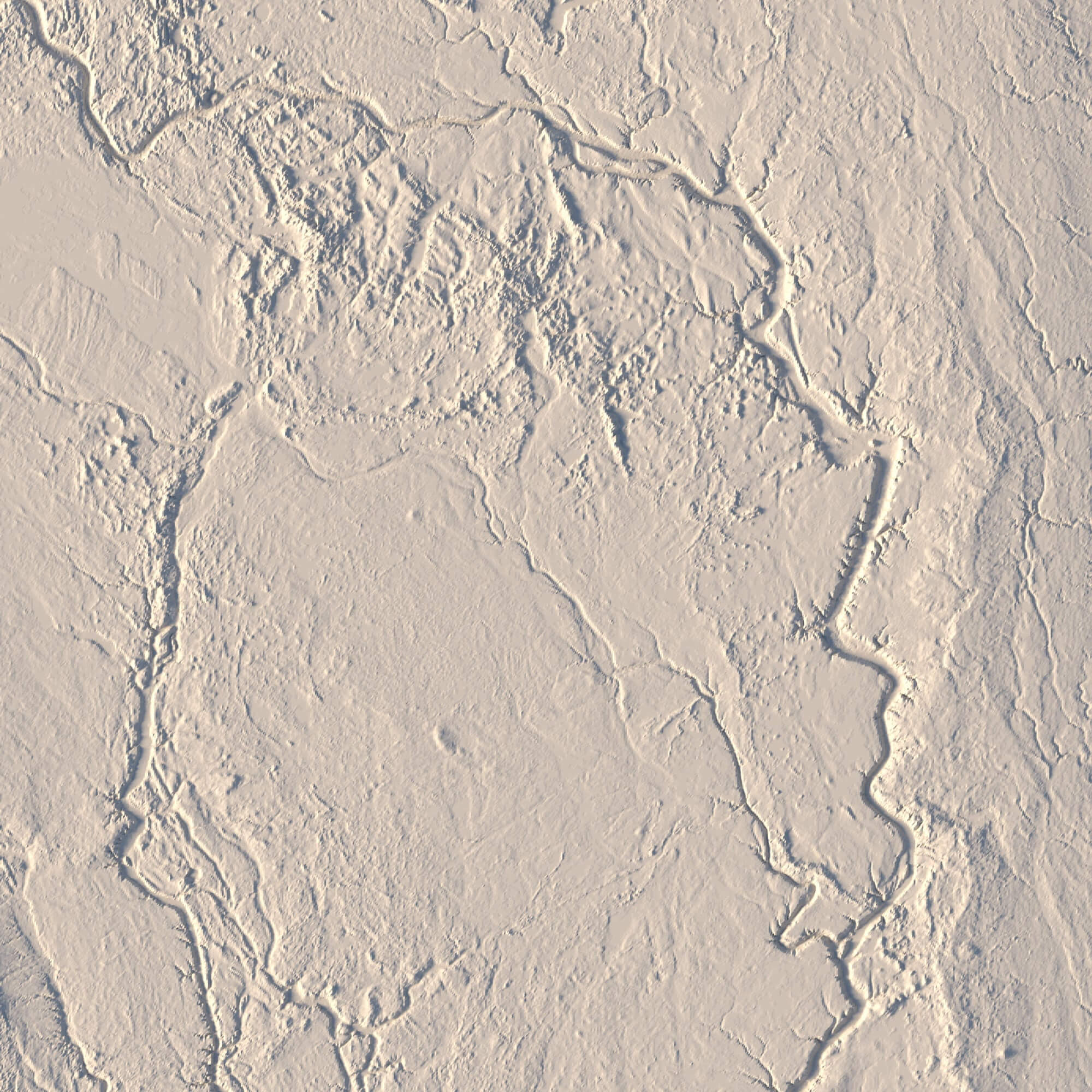 North Dakota Topographic Map Stl Model by Shustrik