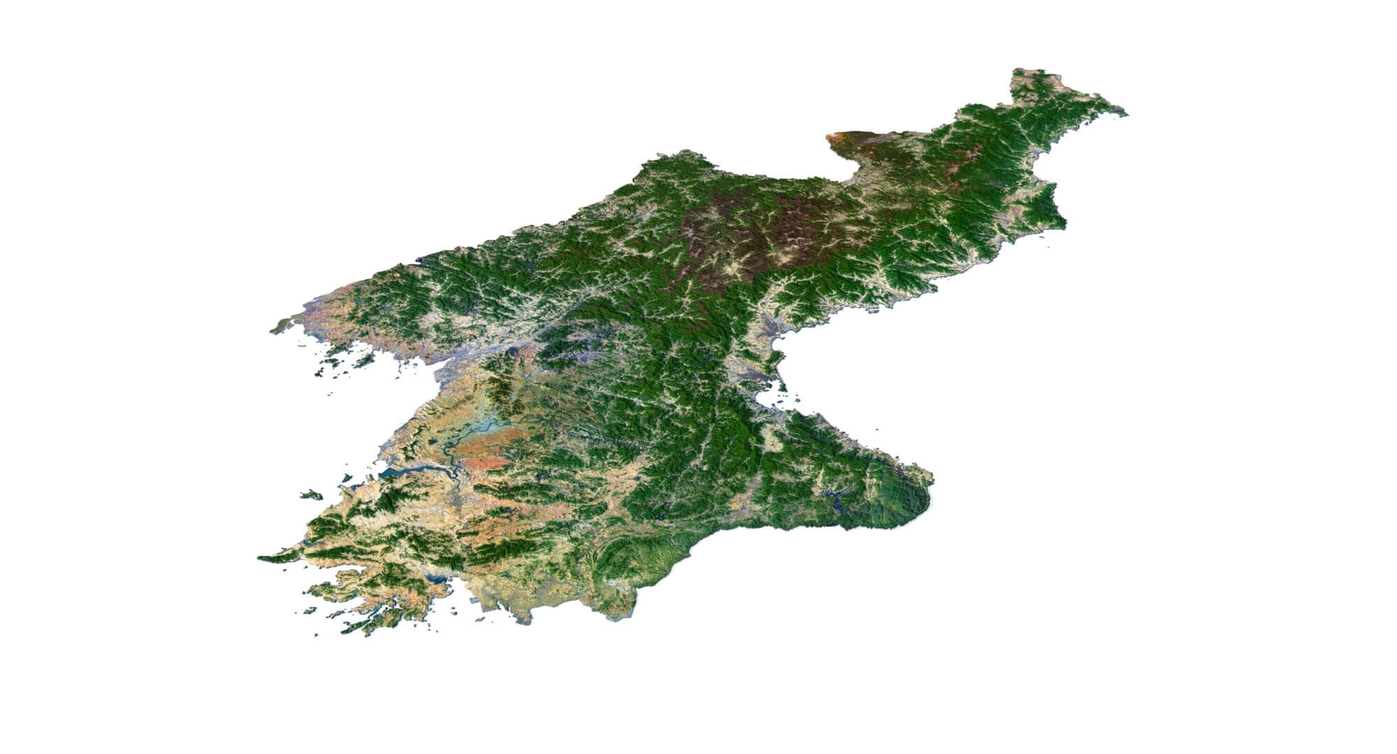 North Korea 3D Map by Shustrik