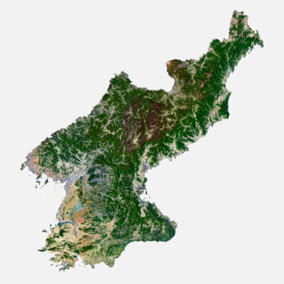 North Korea 3D Map by Shustrik