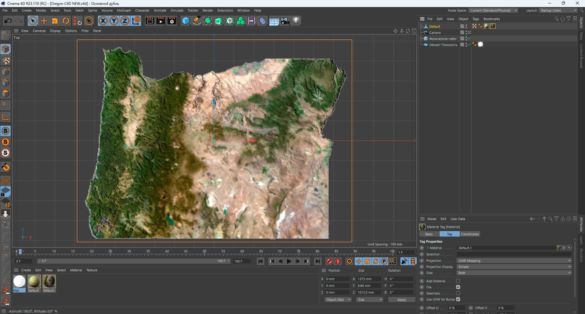 Oregon State Terrain 3D Map by Shustrik