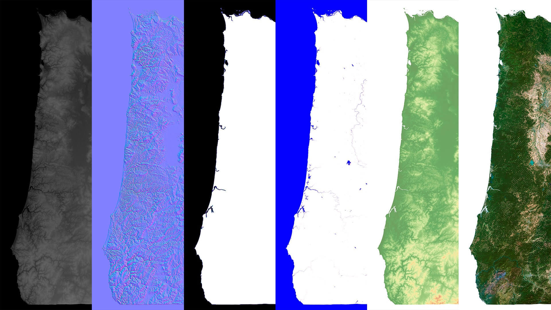 Oregon State Terrain 3D Map by Shustrik