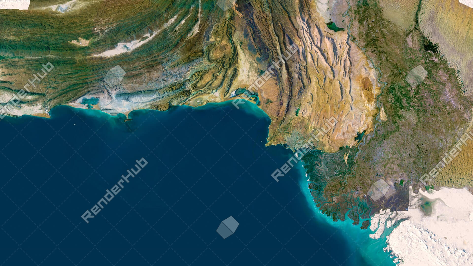 Pakistan 3D Map - Stock Image by Shustrik