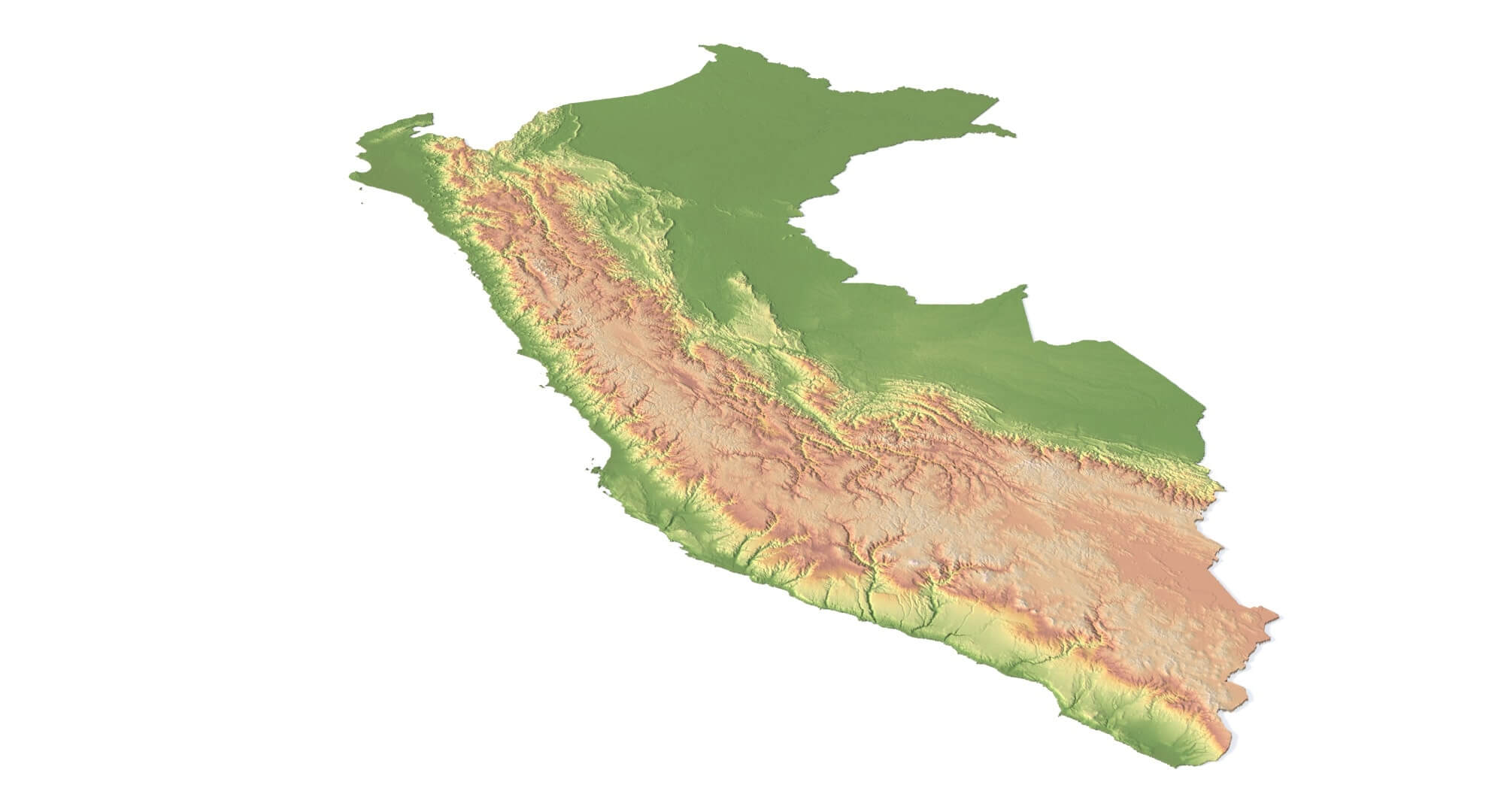 Peru Terrain 3D Map 3D Model by Shustrik