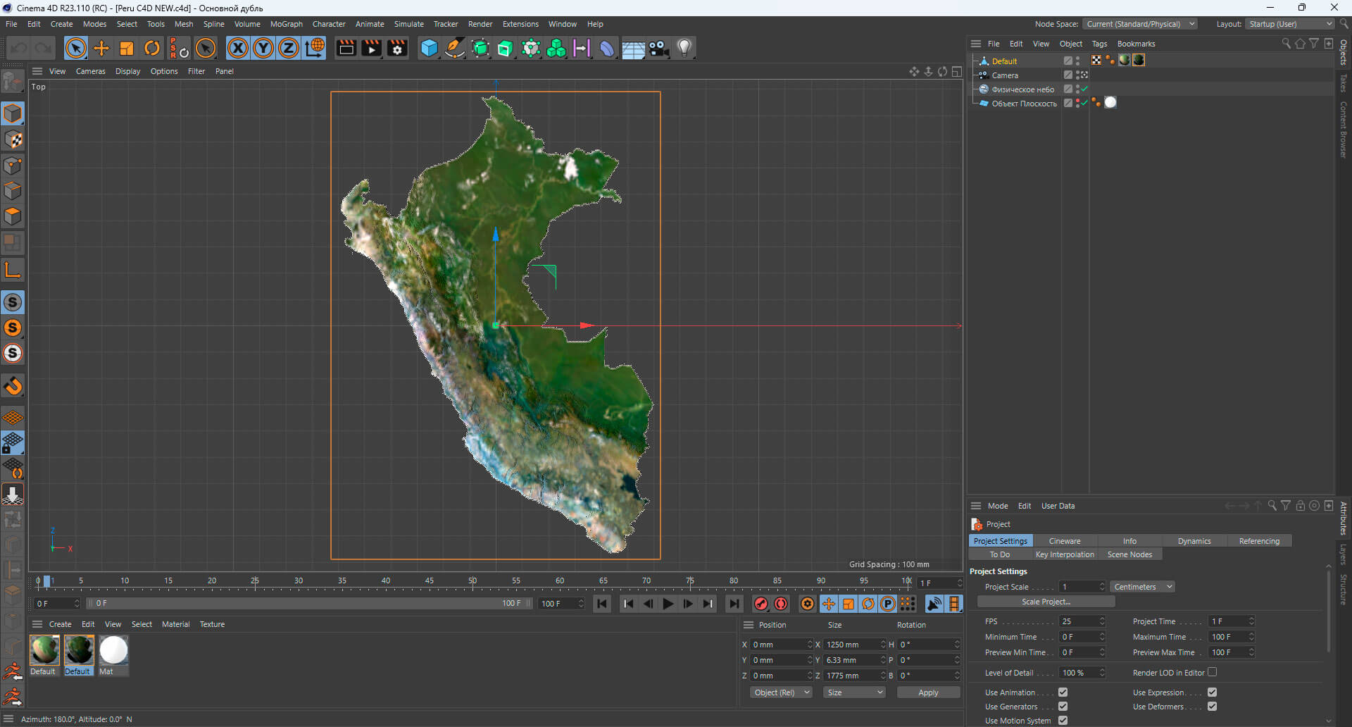 Peru Terrain 3D Map 3D Model by Shustrik