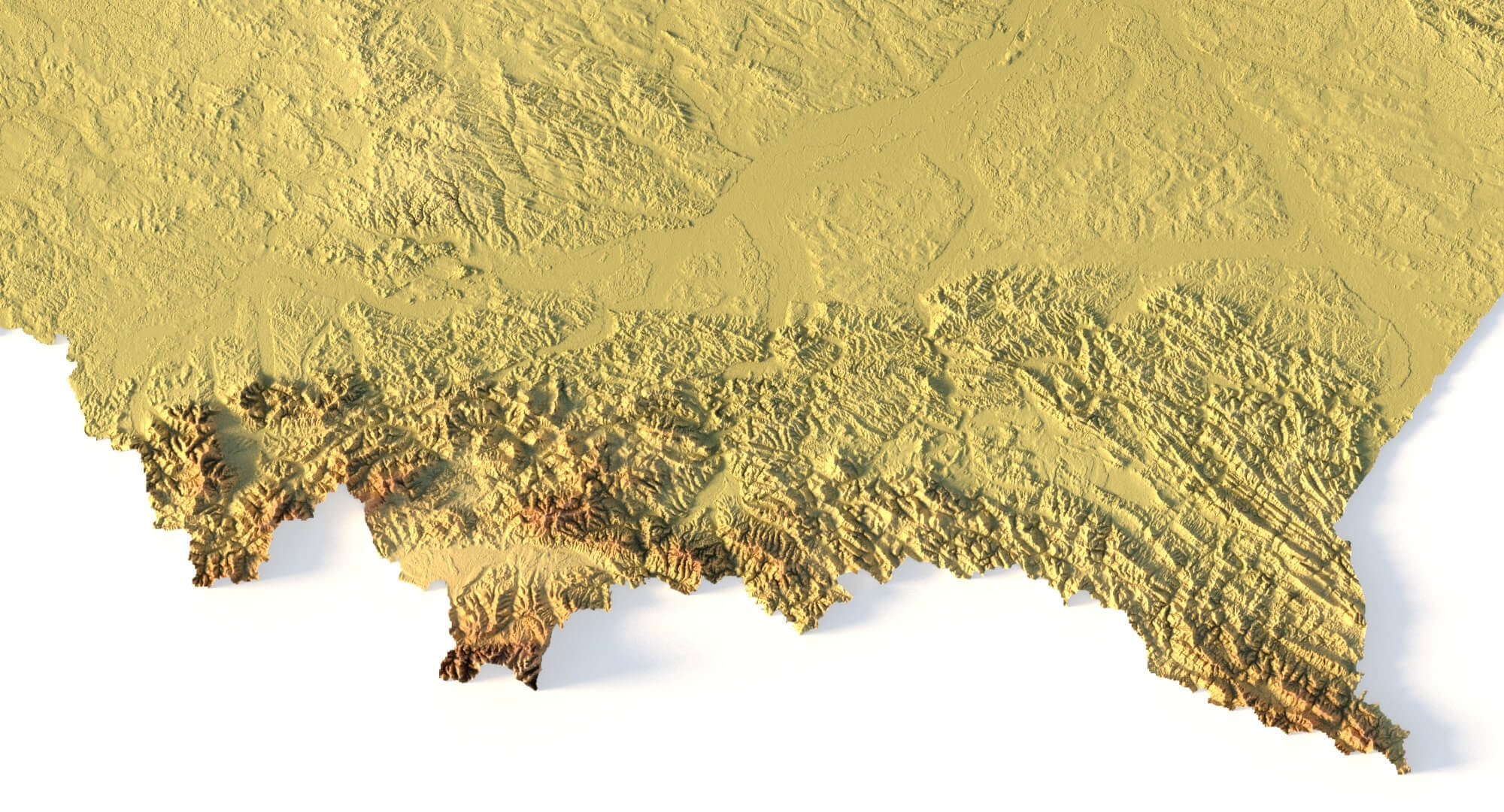 Poland Terrain for CNC, Printing and Design - 3D Model by Shustrik