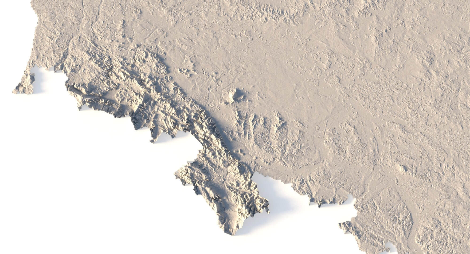 Poland Terrain for CNC, Printing and Design - 3D Model by Shustrik