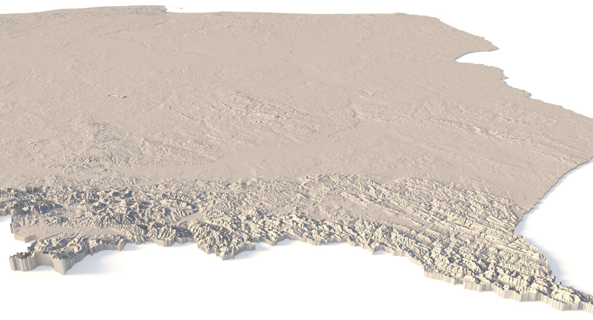 Poland Terrain for CNC, Printing and Design - 3D Model by Shustrik