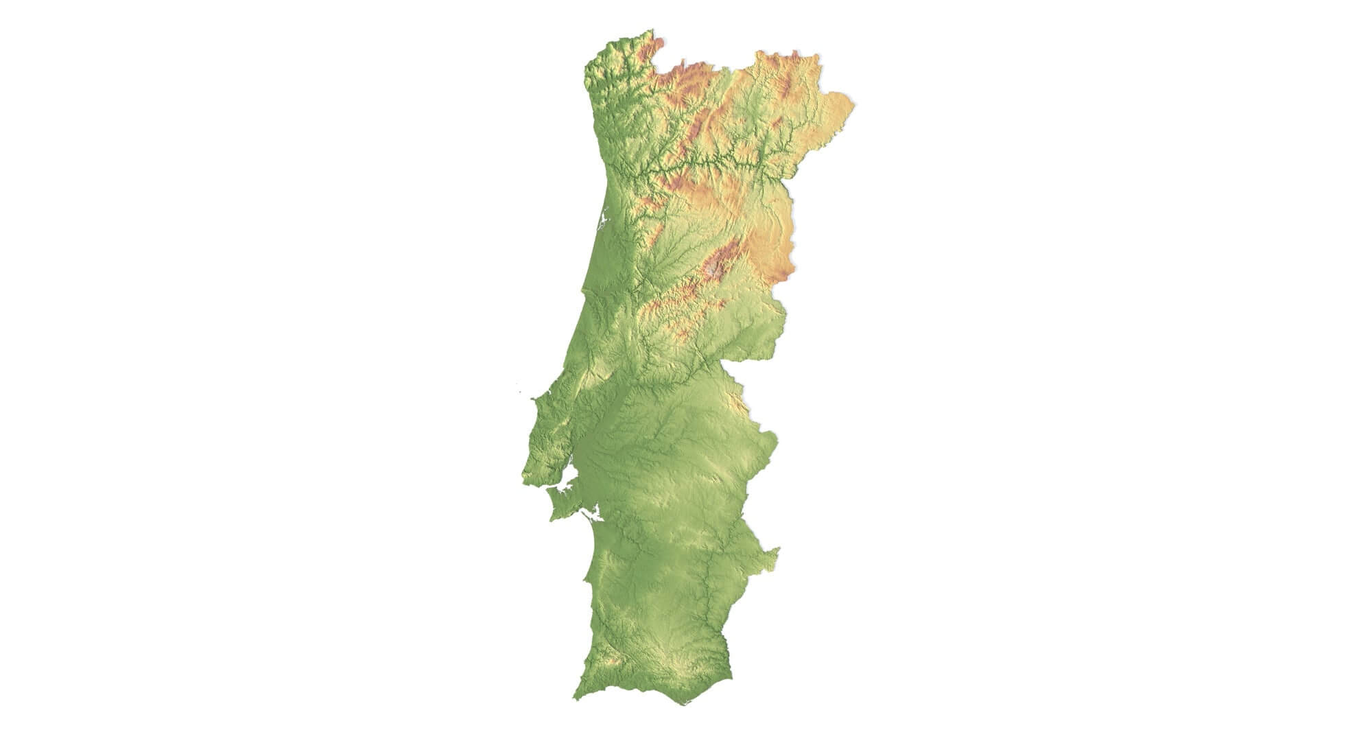 Portugal Terrain 3D Map by Shustrik