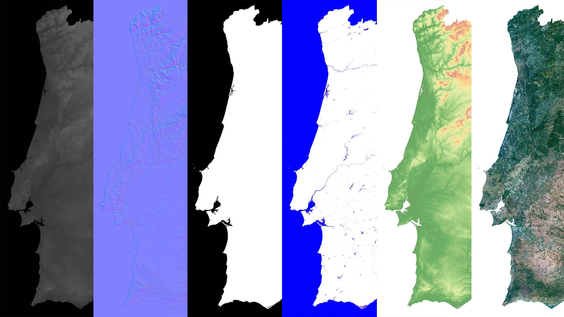 Portugal Terrain 3D Map by Shustrik