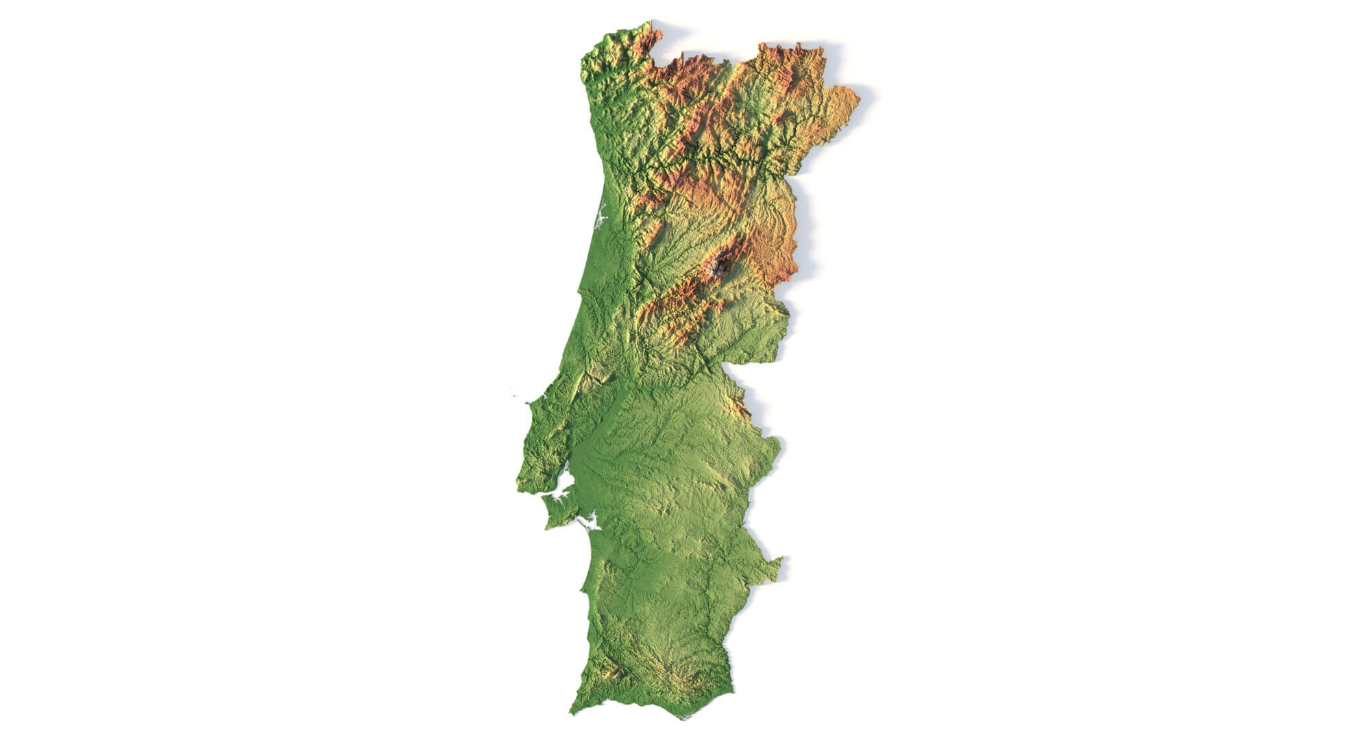 Portugal Terrain - 3D Model by Shustrik