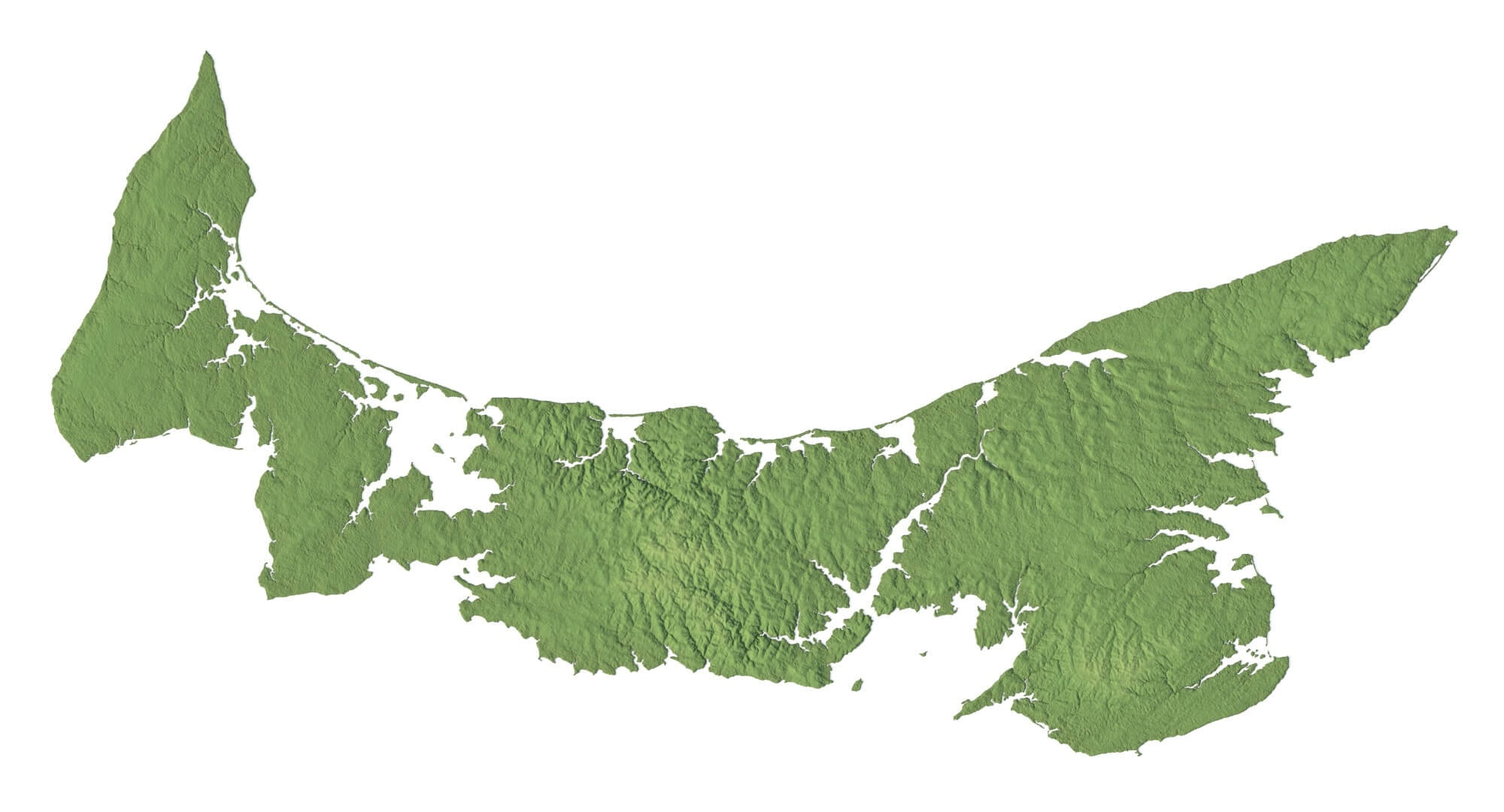 Prince Edward Island Terrain 3D Map by Shustrik
