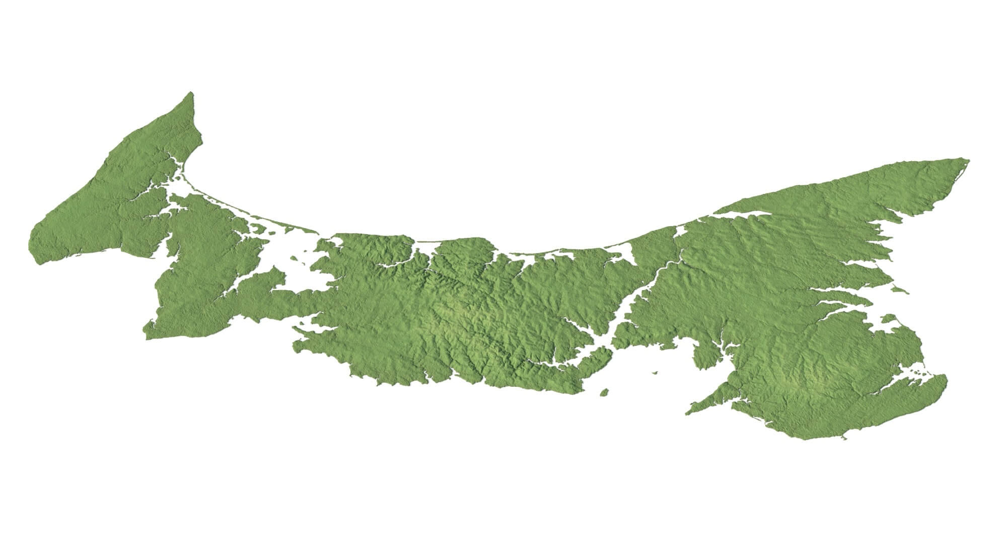 Prince Edward Island Terrain 3D Map by Shustrik