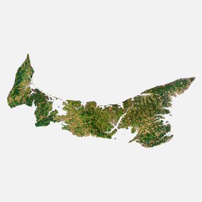 Prince Edward Island Terrain 3D Map by Shustrik