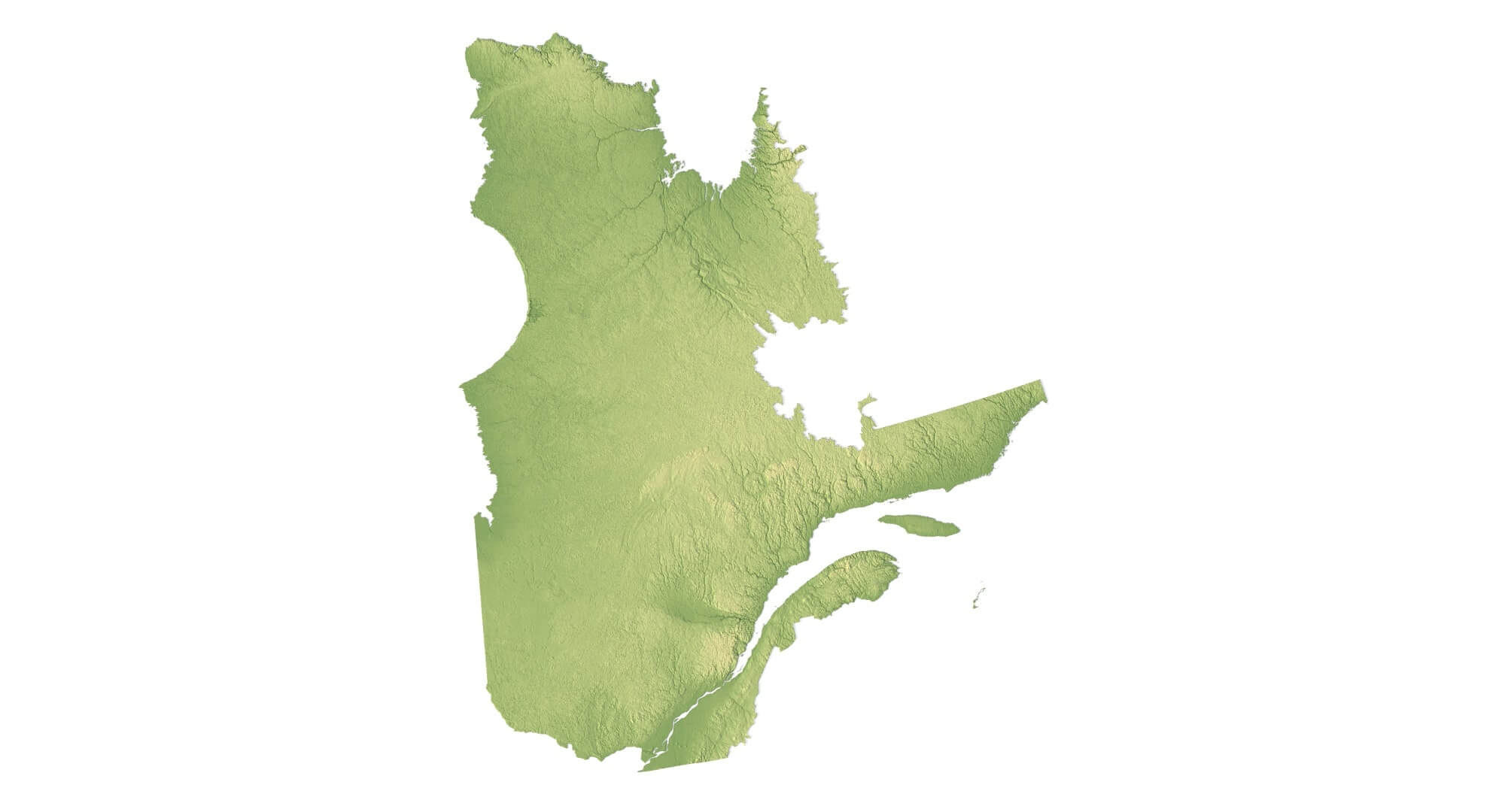 Quebec Terrain 3D Model 3D Map by Shustrik