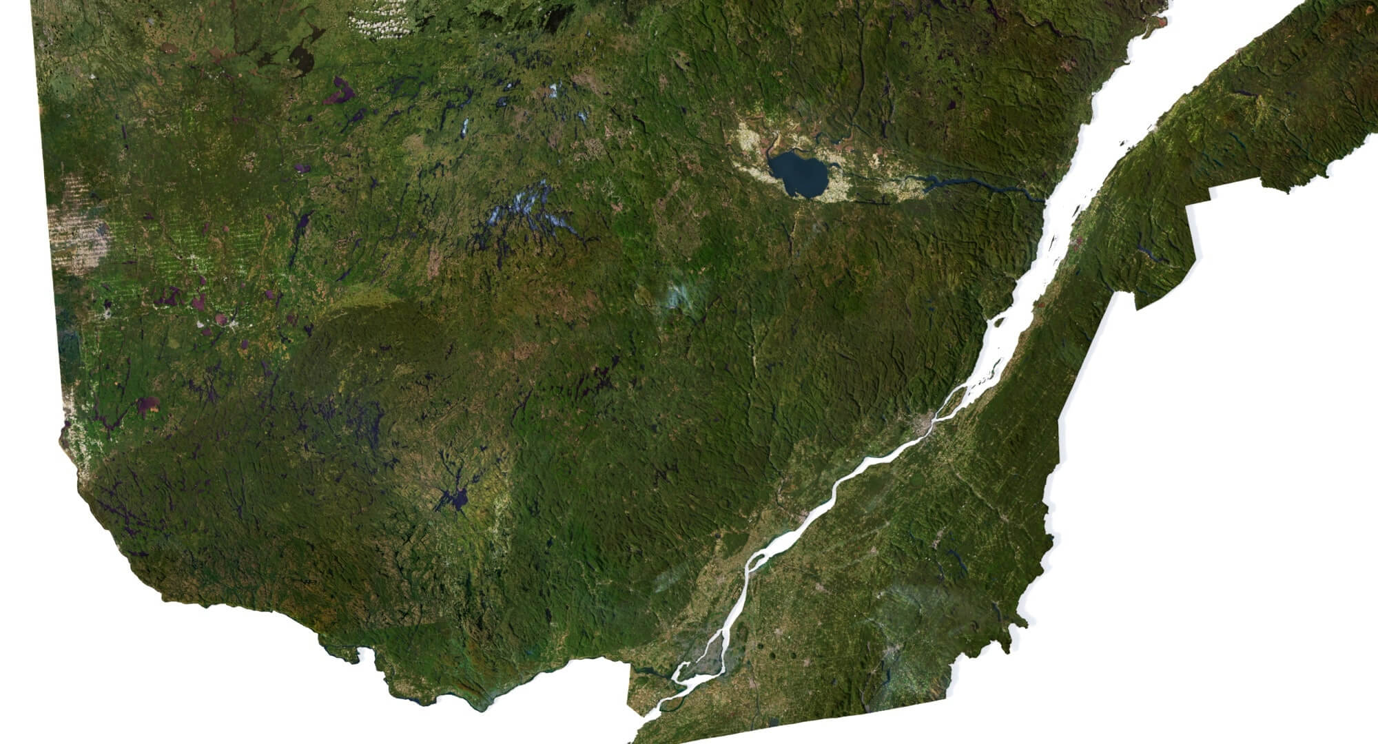 Quebec Terrain 3D Model 3D Map by Shustrik