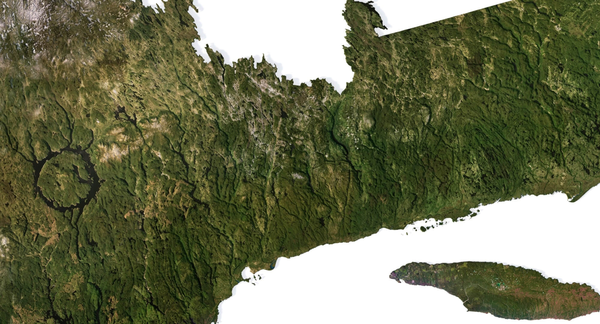 Quebec Terrain 3D Model 3D Map by Shustrik