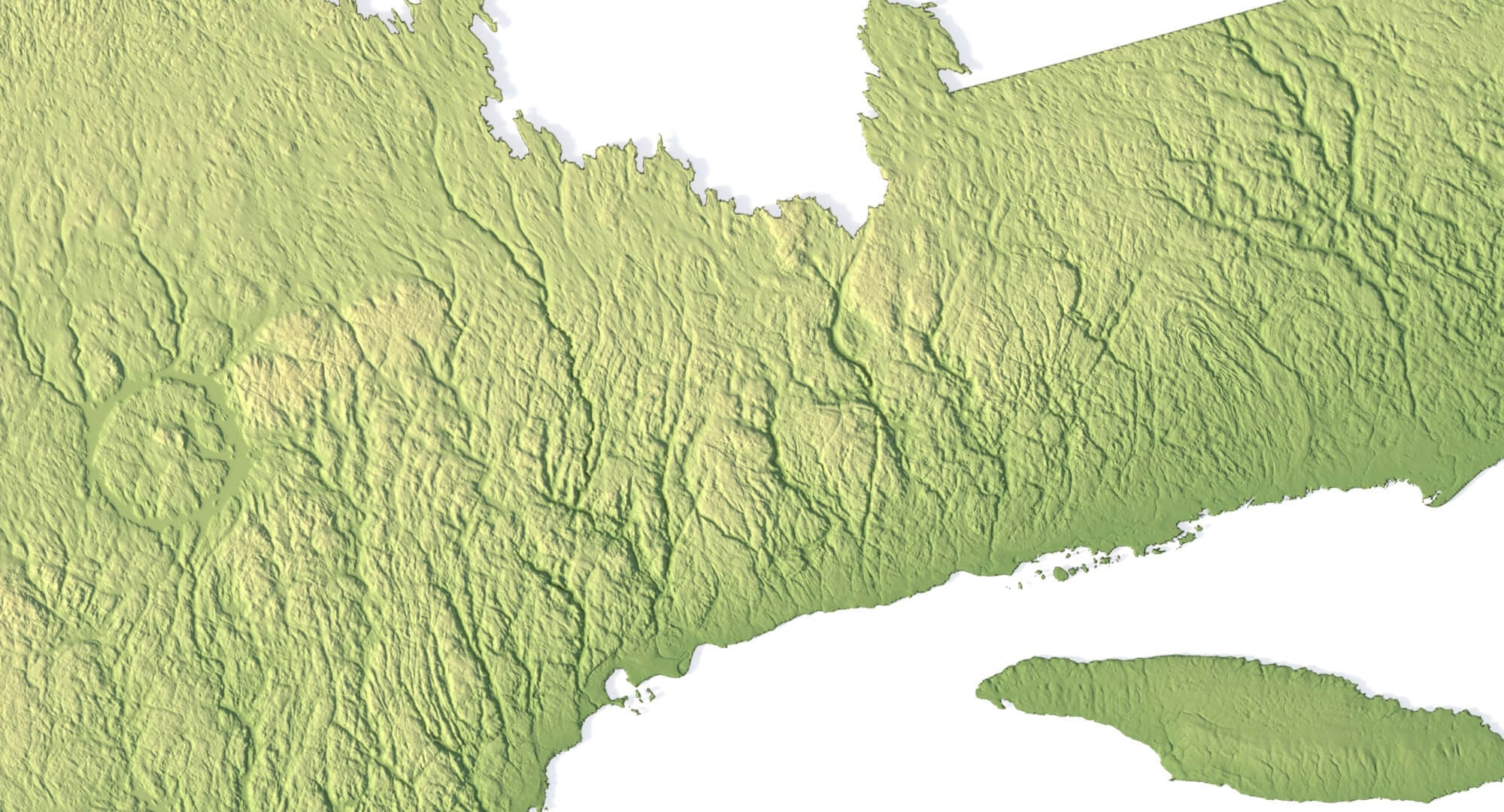 Quebec Terrain 3D Model 3D Map by Shustrik