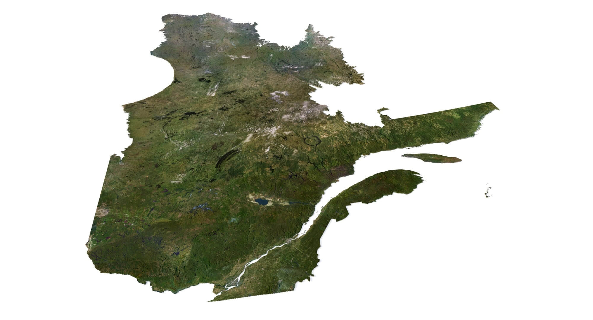 Quebec Terrain 3D Model 3D Map by Shustrik