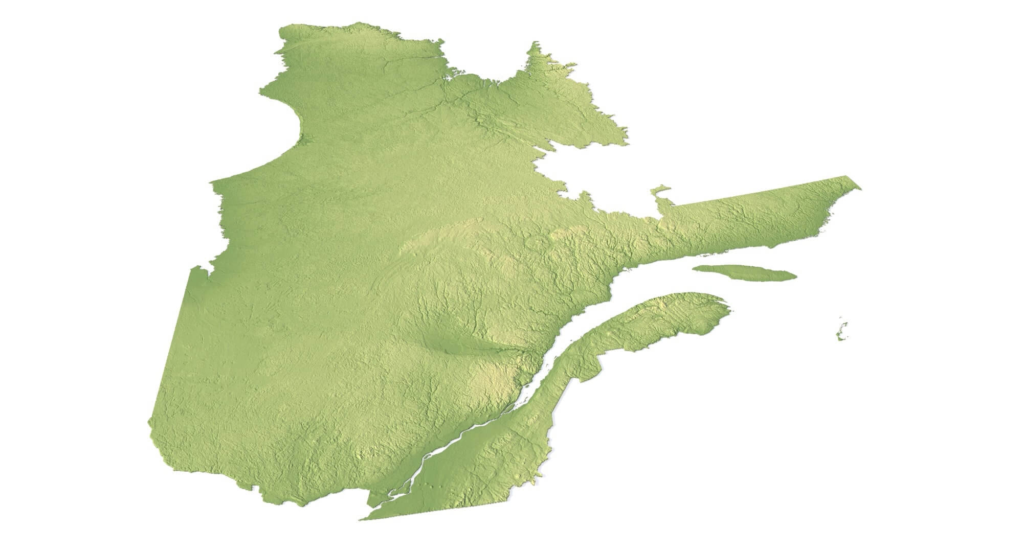 Quebec Terrain 3D Model 3D Map by Shustrik