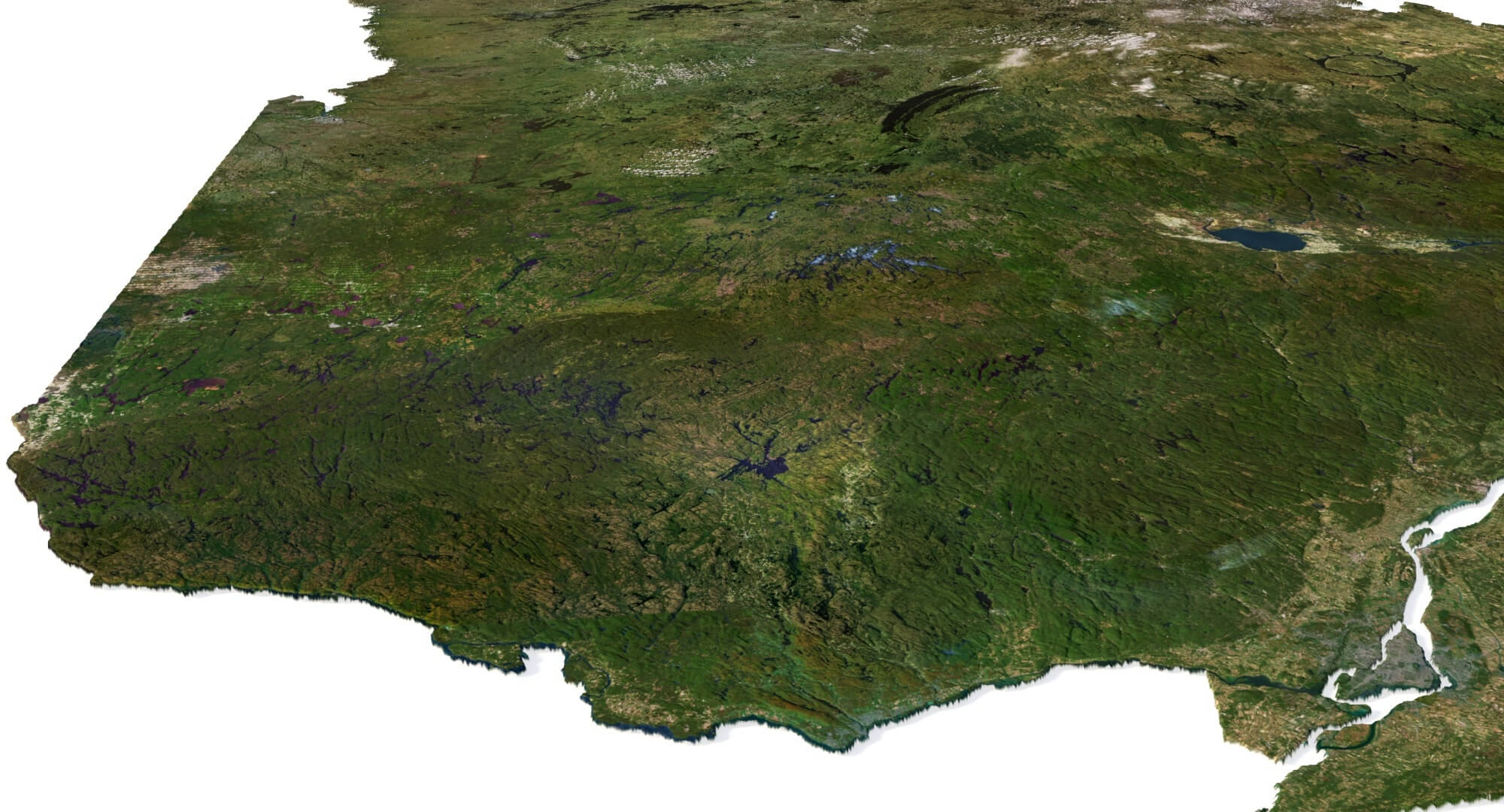 Quebec Terrain 3D Model 3D Map by Shustrik