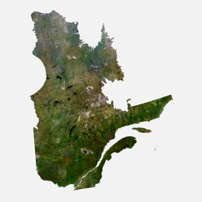 Quebec Terrain 3D Model 3D Map by Shustrik