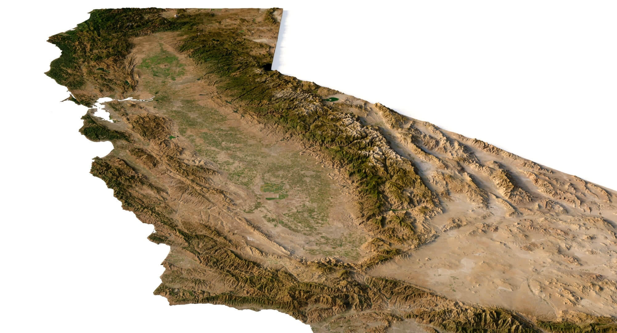 Relief Map of California - 3D Model by Shustrik