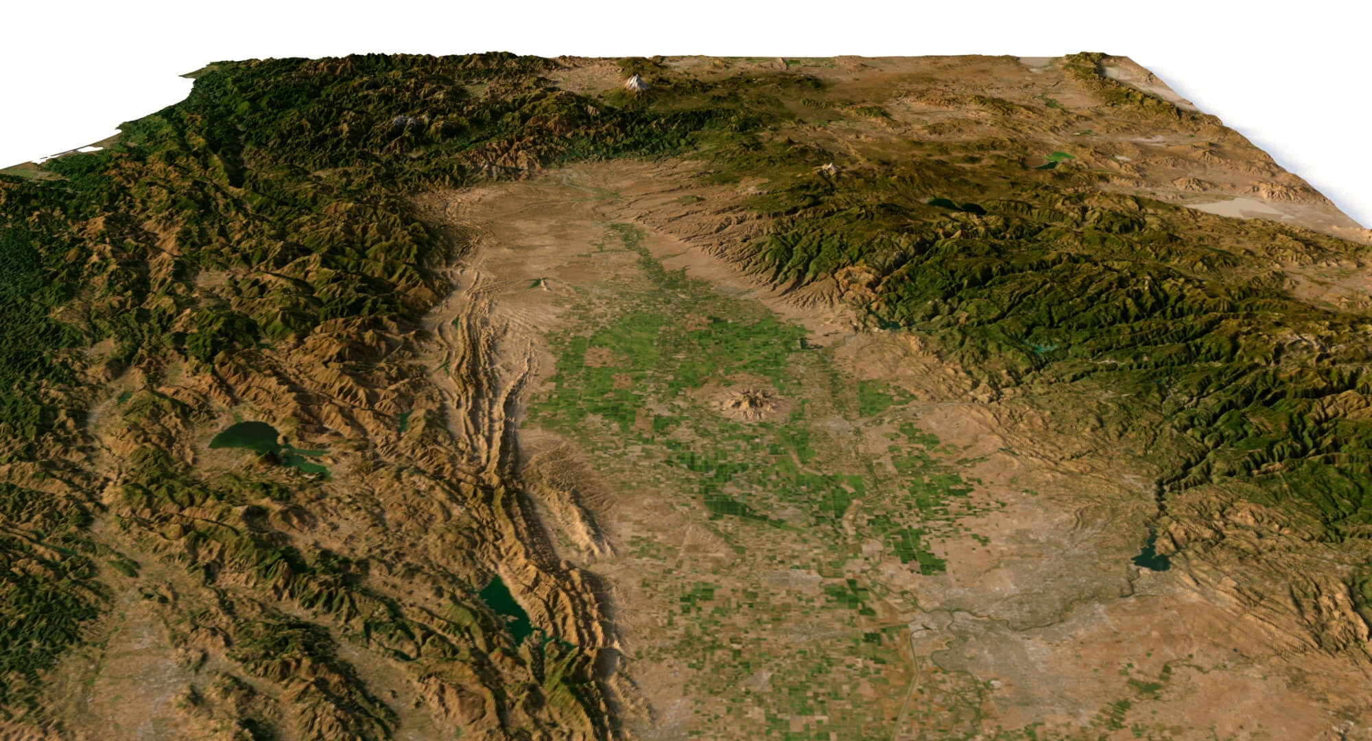 Relief Map of California - 3D Model by Shustrik