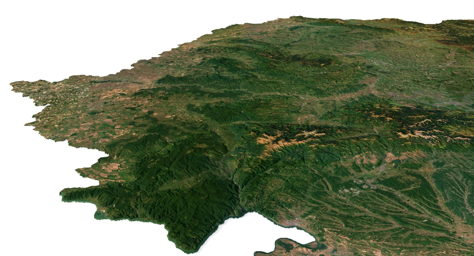 Romania Terrain 3D Map by Shustrik