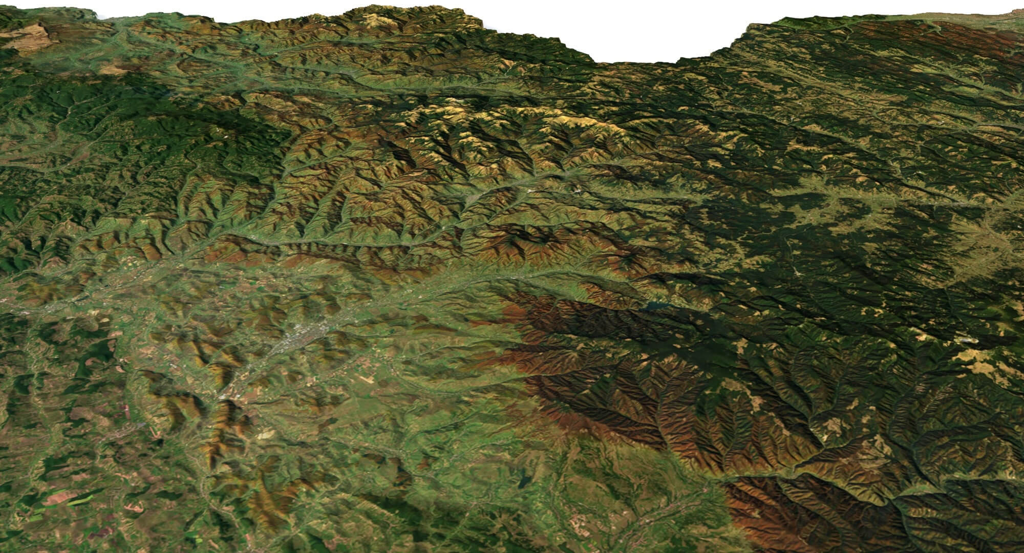 Romania Terrain 3D Map by Shustrik