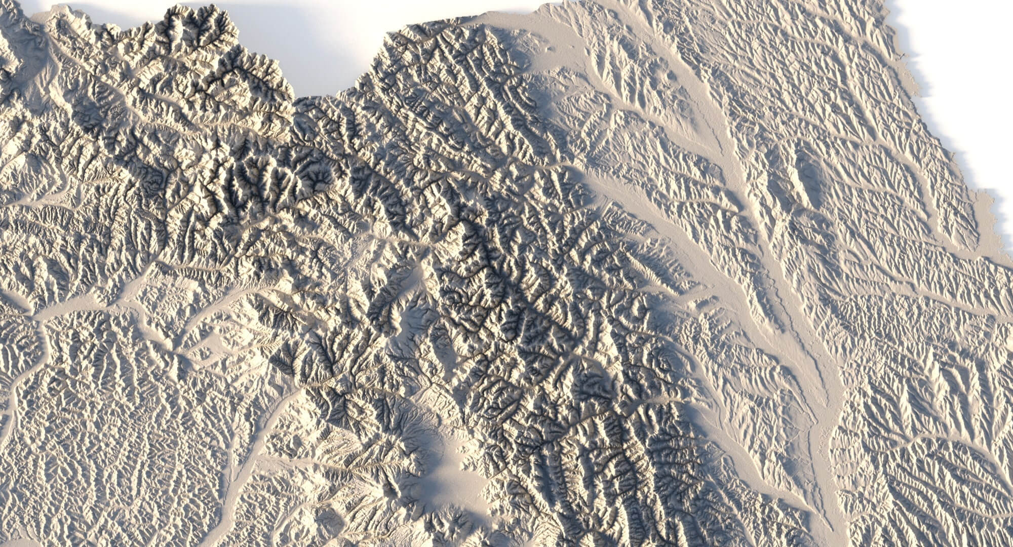 Romania Terrain for CNC, Printing and Design - 3D Model by Shustrik
