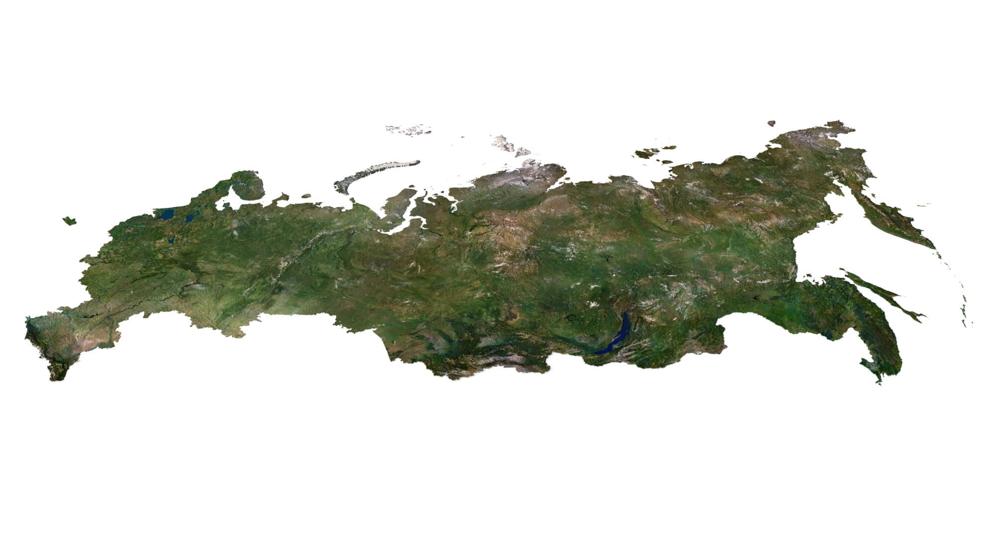 Russian Federation Terrain 3D Map by Shustrik