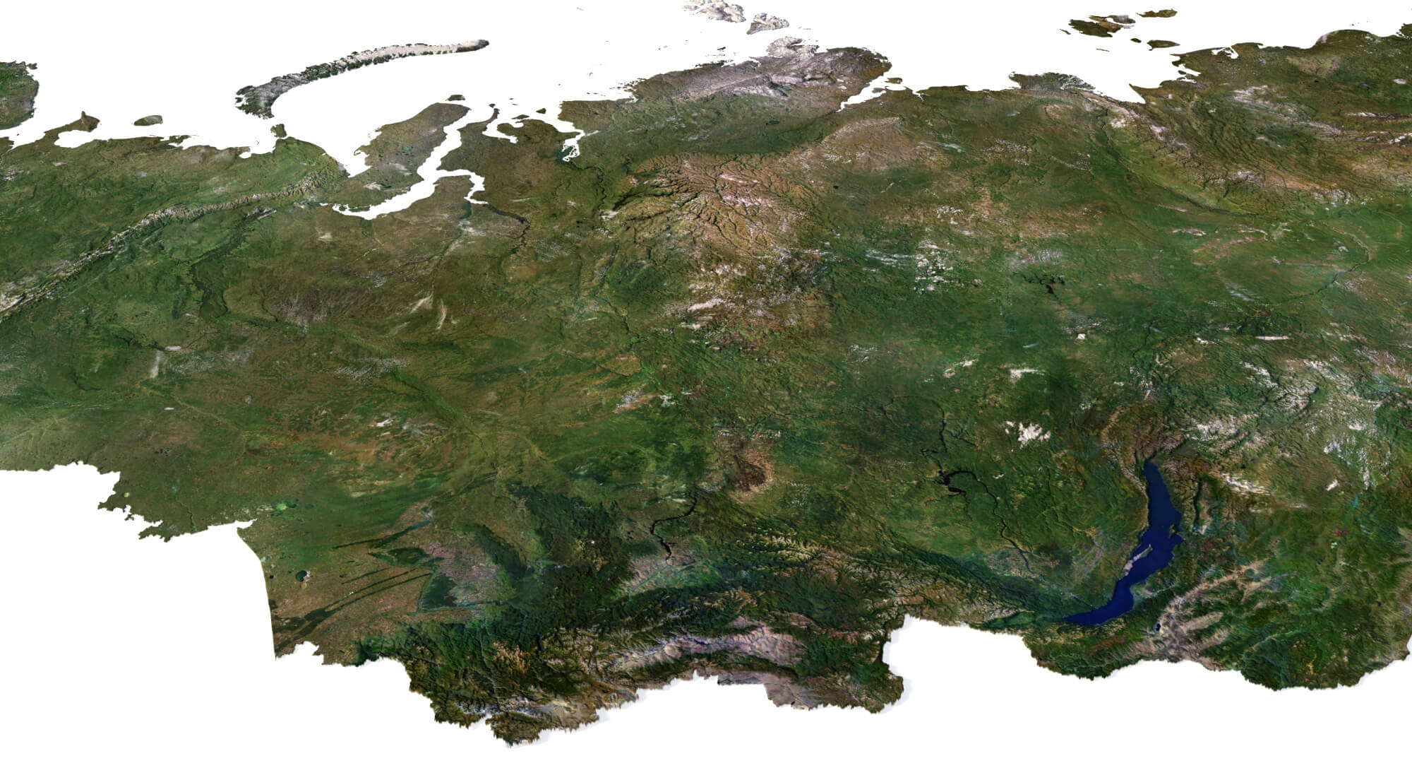 Russian Federation Terrain 3D Map by Shustrik