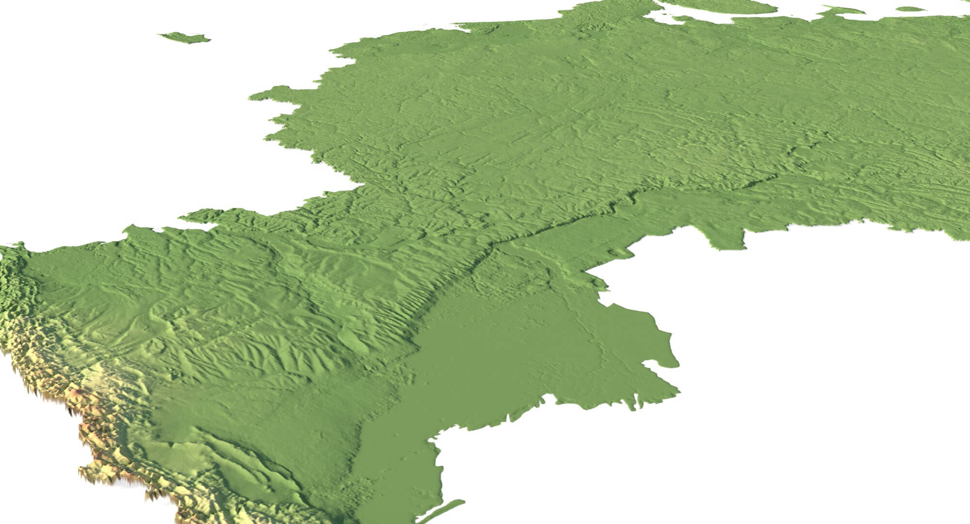 Russian Federation Terrain 3D Map by Shustrik