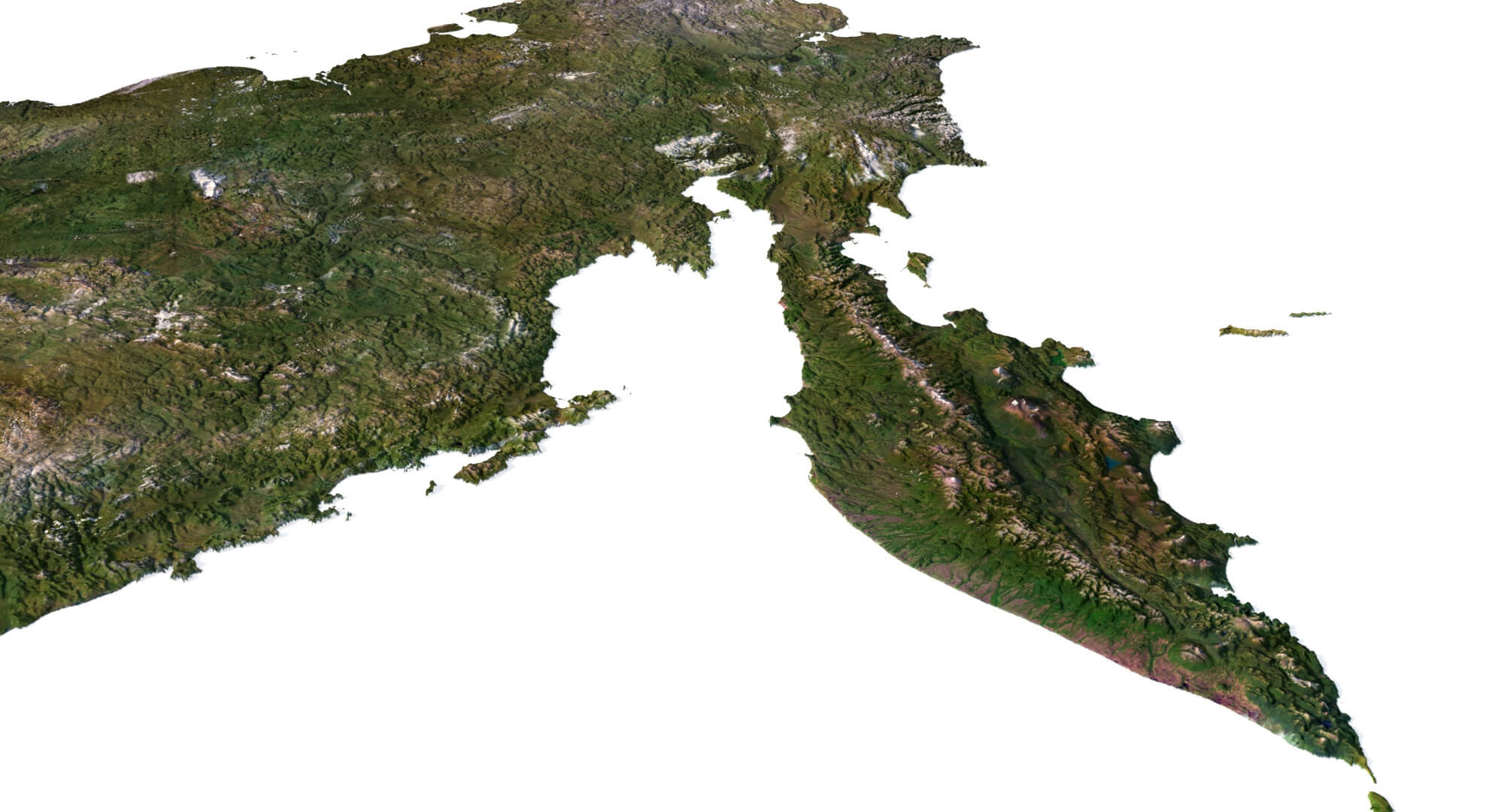 Russian Federation Terrain 3D Map by Shustrik