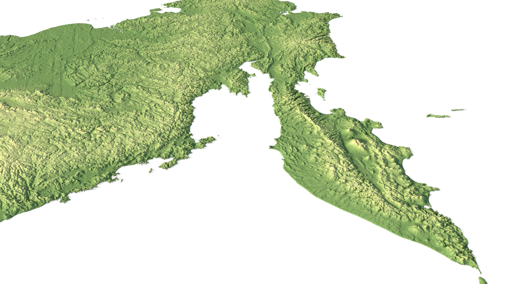 Russian Federation Terrain 3D Map by Shustrik
