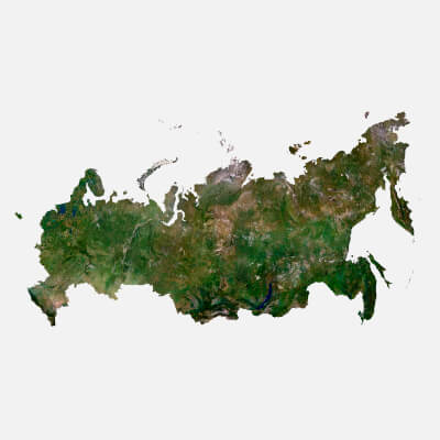 Russian Federation Terrain 3D Map by Shustrik