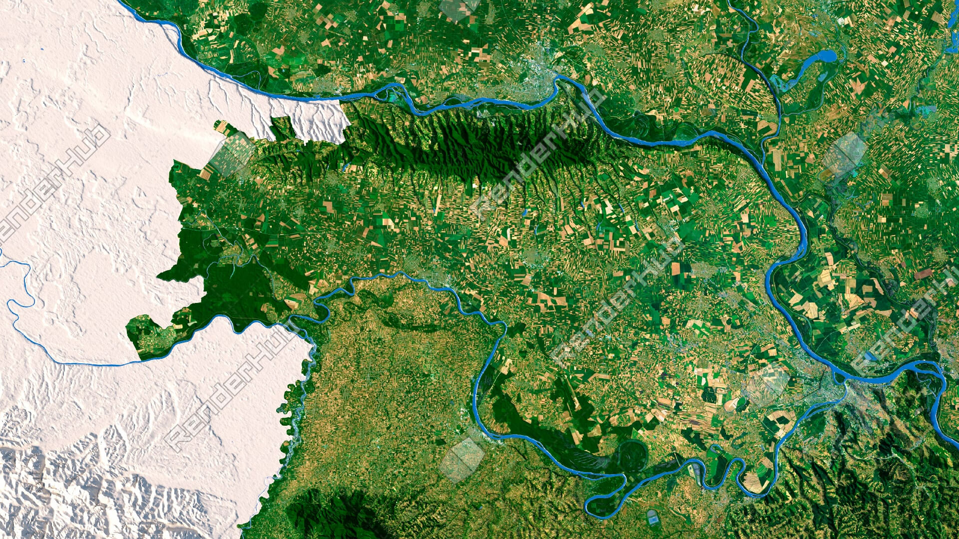 Serbia 3D Map - Stock Image by Shustrik