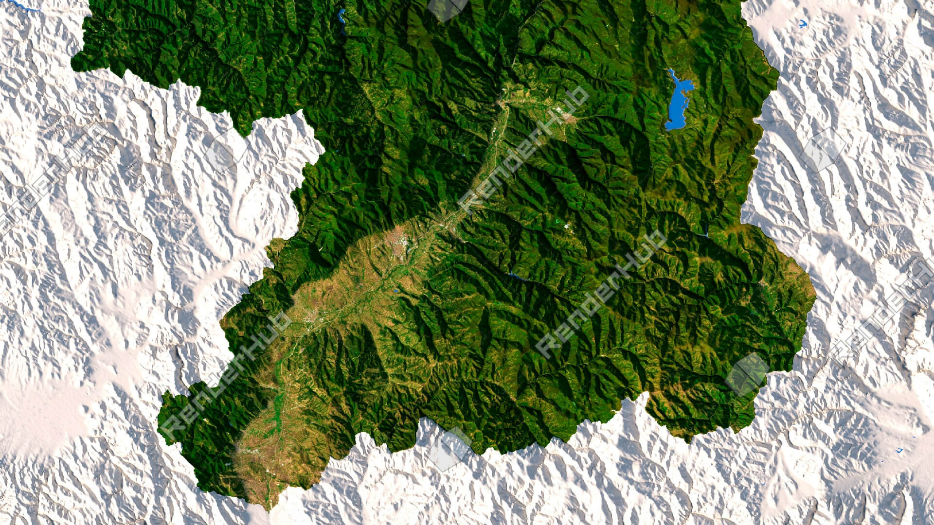 Serbia 3D Map - Stock Image by Shustrik