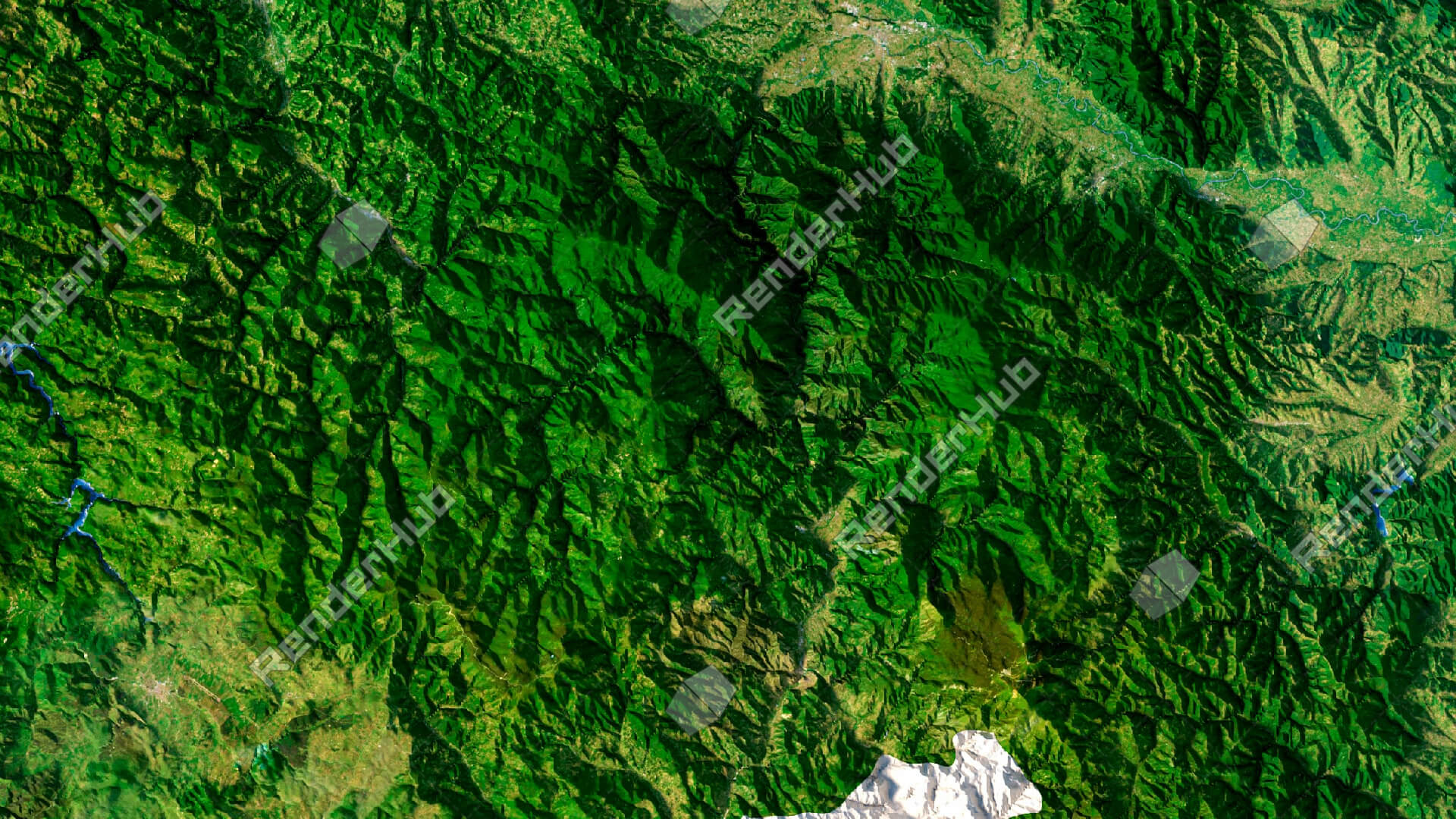 Serbia 3D Map - Stock Image by Shustrik