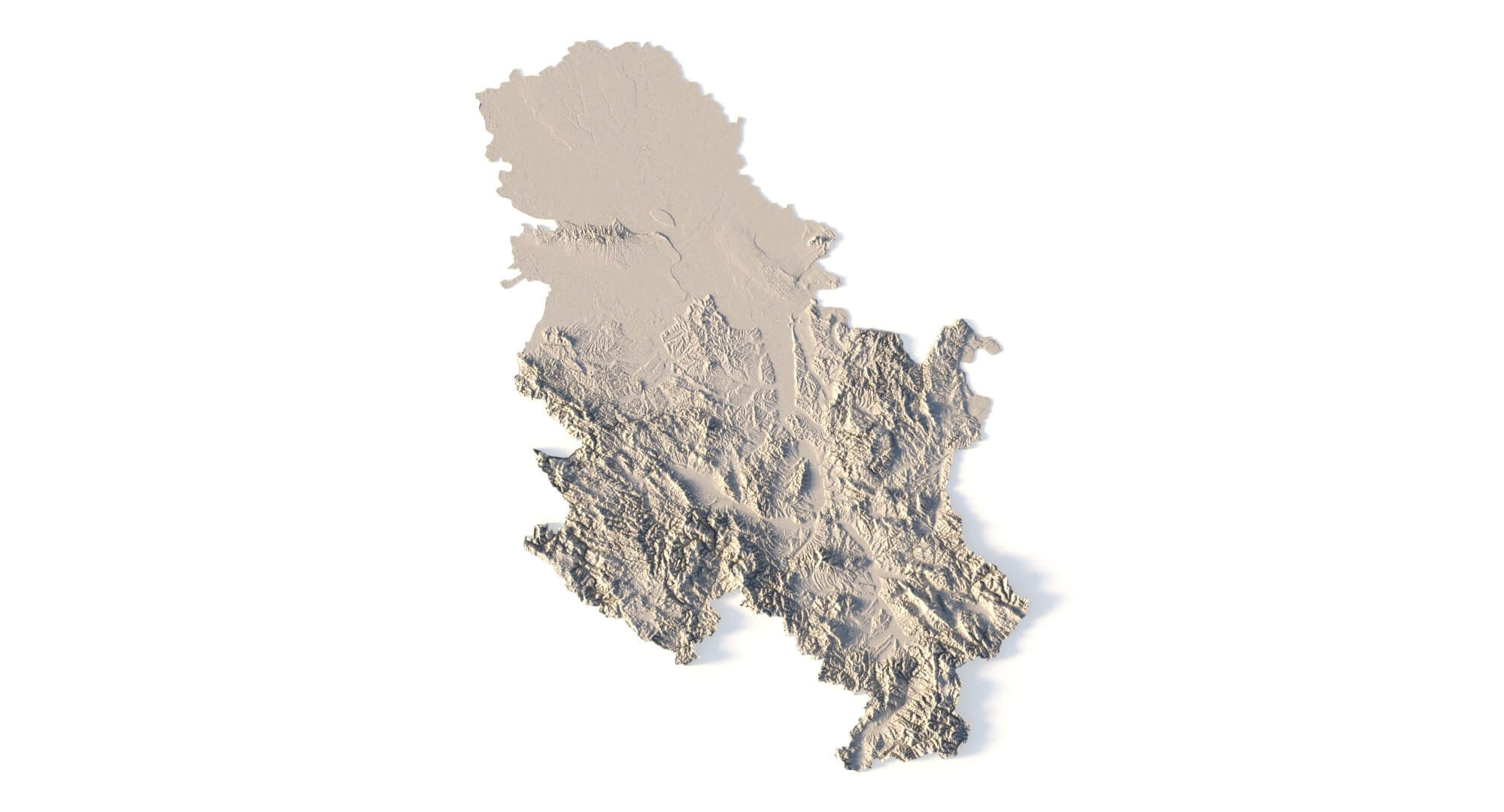 Serbia Terrain For Cnc Printing And Design 3d Print Model By Shustrik
