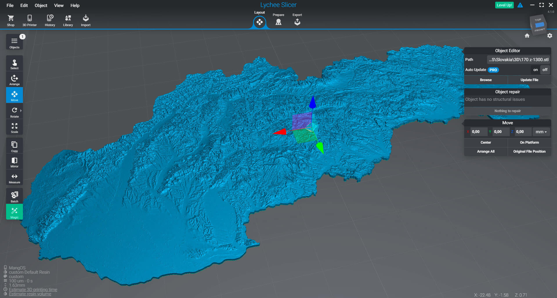 Slovakia Terrain STL - 3D Model by Shustrik