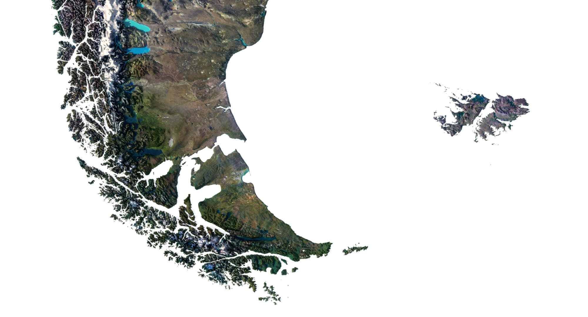 South America Terrain 3D Map by Shustrik