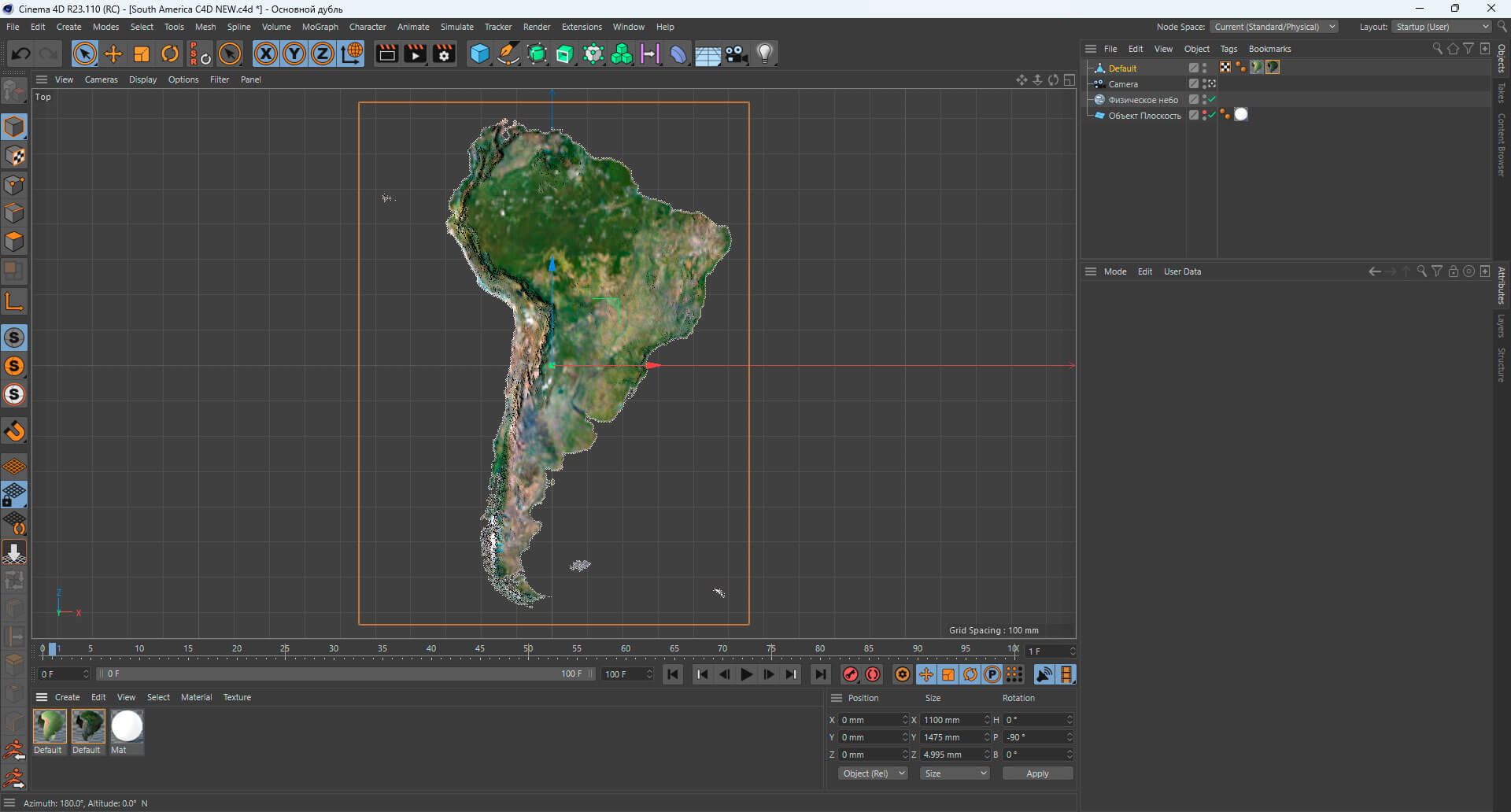 South America Terrain 3D Map by Shustrik
