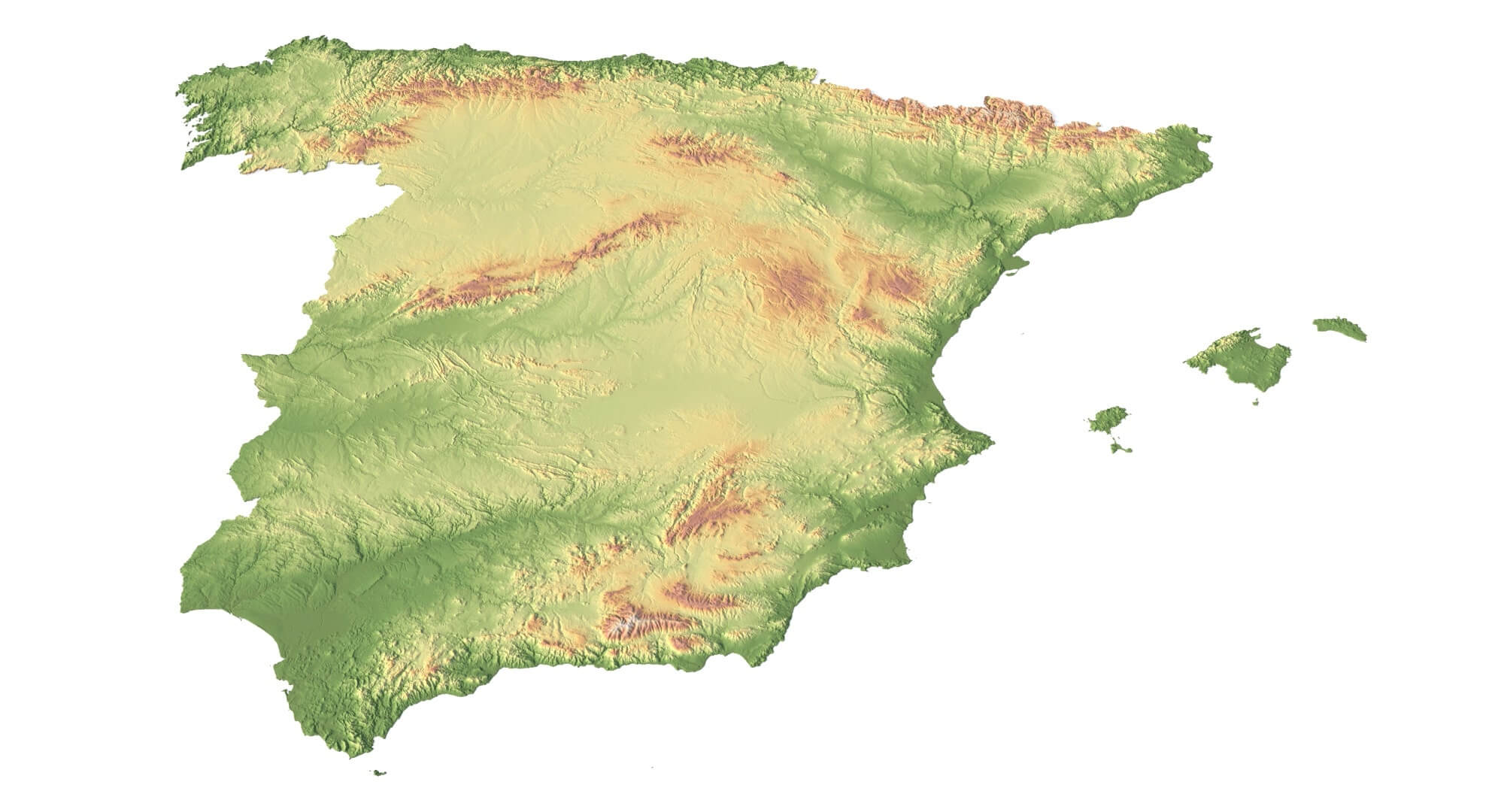 Spain Terrain 3D Map by Shustrik
