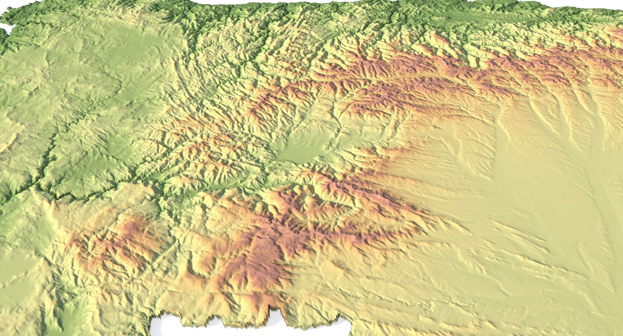 Spain Terrain 3D Map by Shustrik