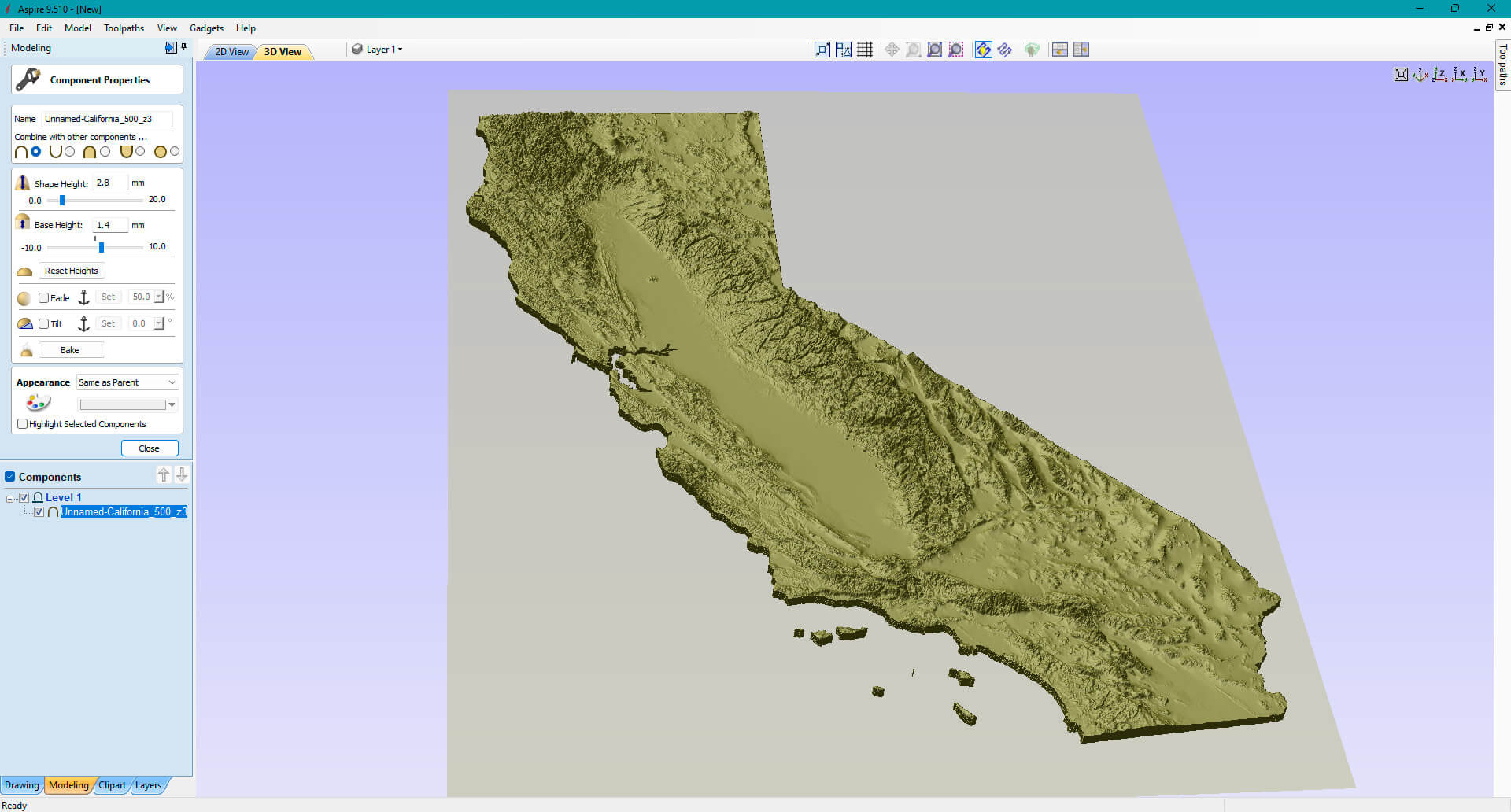State of California Stl Model by Shustrik